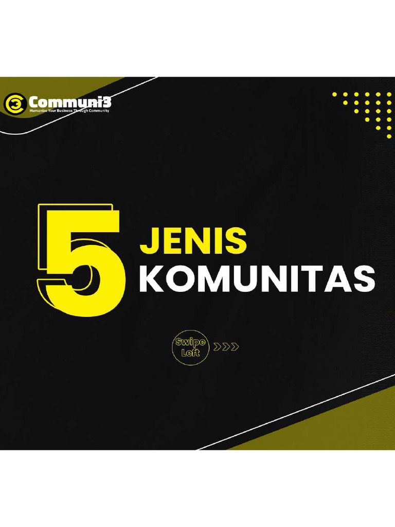 Jenis-Jenis Komunitas | PDF