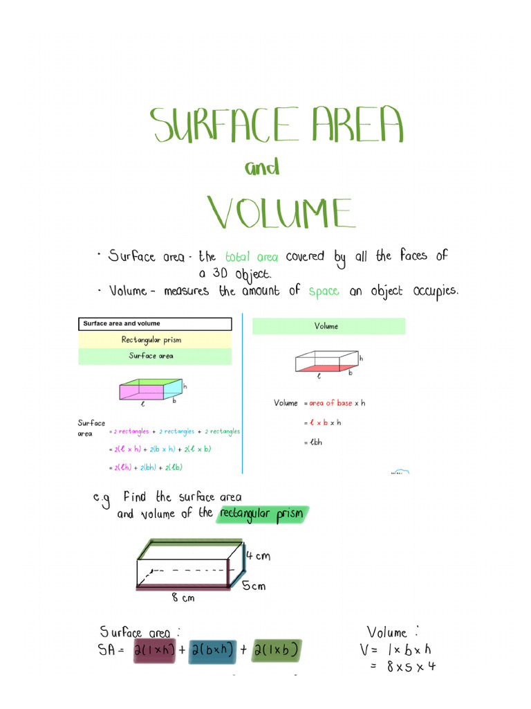 Surface Area | PDF