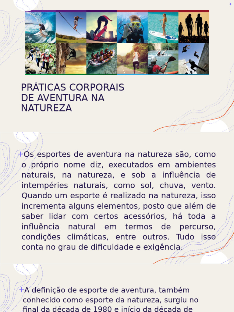 PRÁTICAS CORPORAIS DE AVENTURA NA NATUREZA 9 ano | PDF