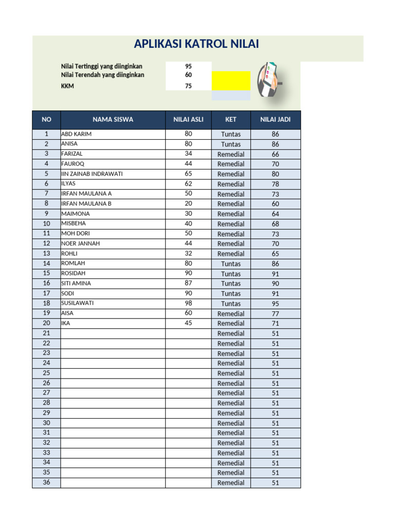 Aplikasi Nilai | PDF