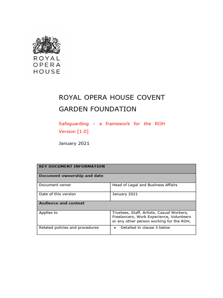 ROH Safeguarding Framework Overview | PDF | Child Abuse | Child Protection