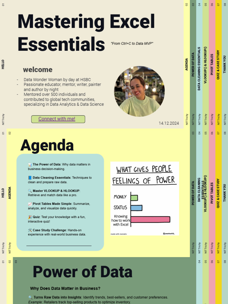 Mastering Excel Essentials (Week 1) | PDF | Data | Information Technology Management