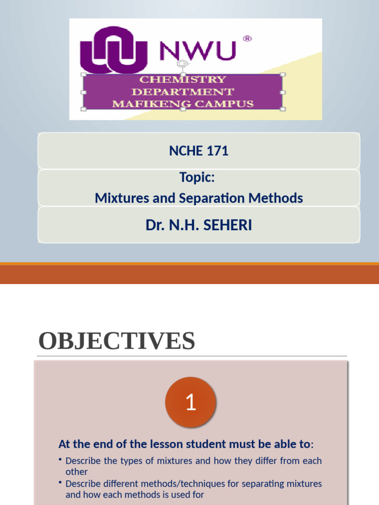 Lesson 5 Separation of Mixtures | PDF | Mixture | Chemical Substances