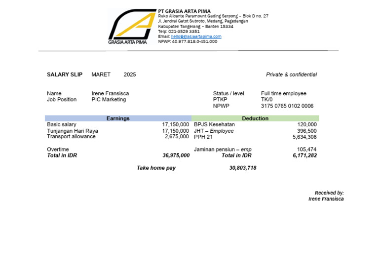 Salary Slip Mar 2025 | PDF