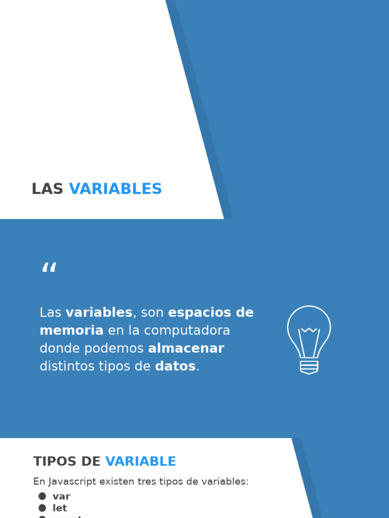 1 - Variables | PDF | Variable (informática) | Script Java