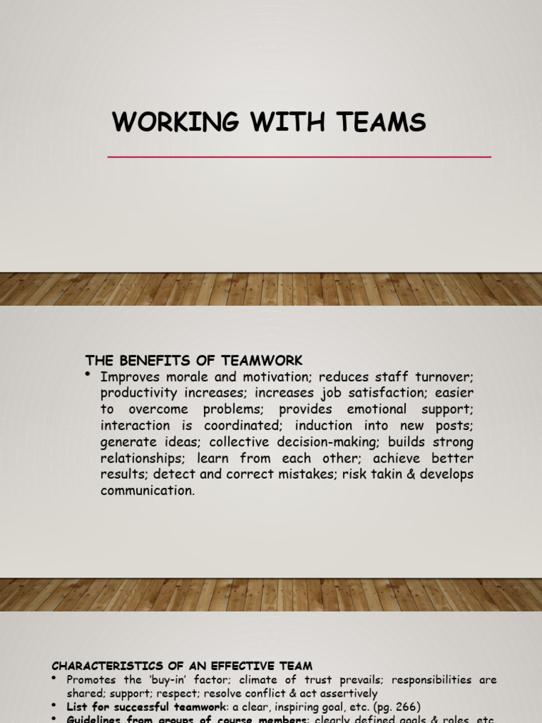 Effective Teamwork Strategies and Roles | PDF | Goal | Leadership