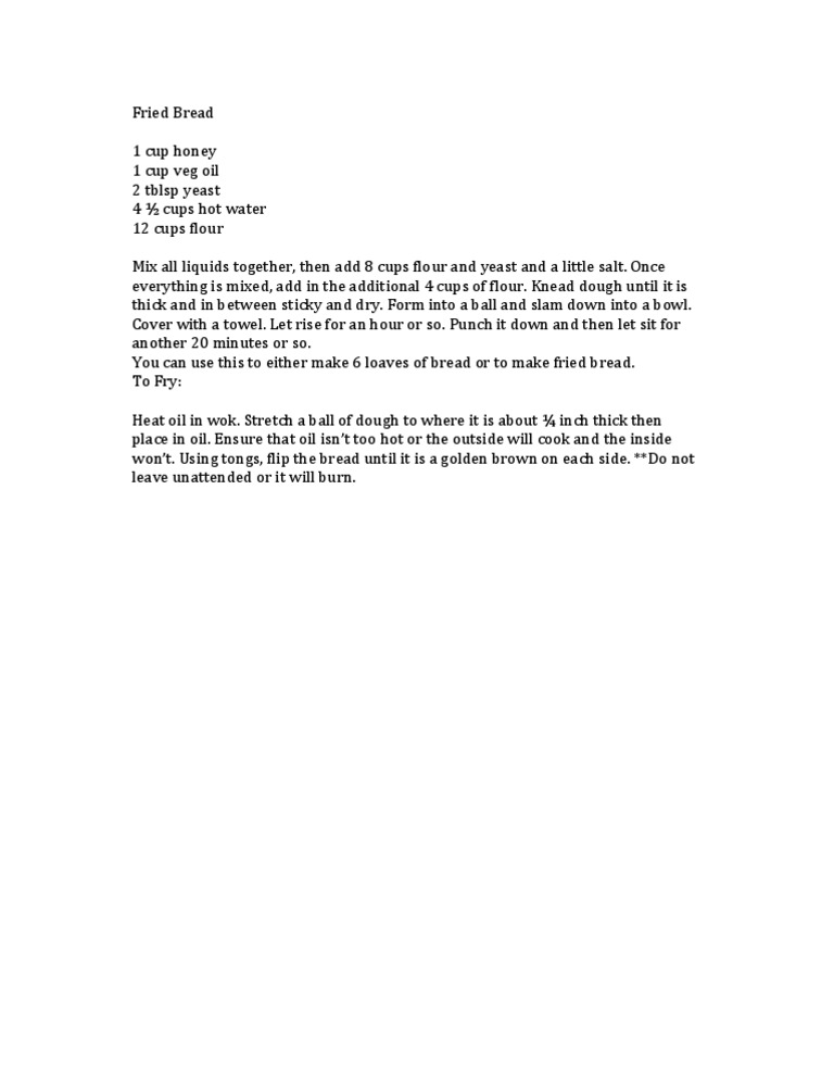 Fried Bread | PDF | Self-Improvement