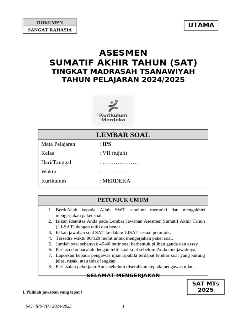 MAPEL IPS.-7-SAT-GENAP_2024-2025 new | PDF