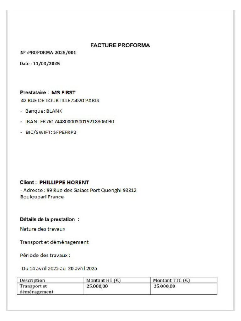 Pro Forma | PDF