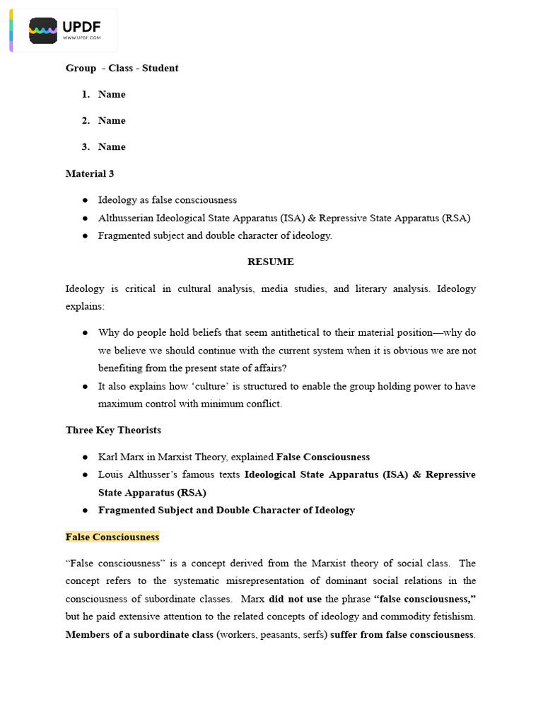 Ideology - Althusserian Ideological State Apparatus (ISA) & Repressive ...