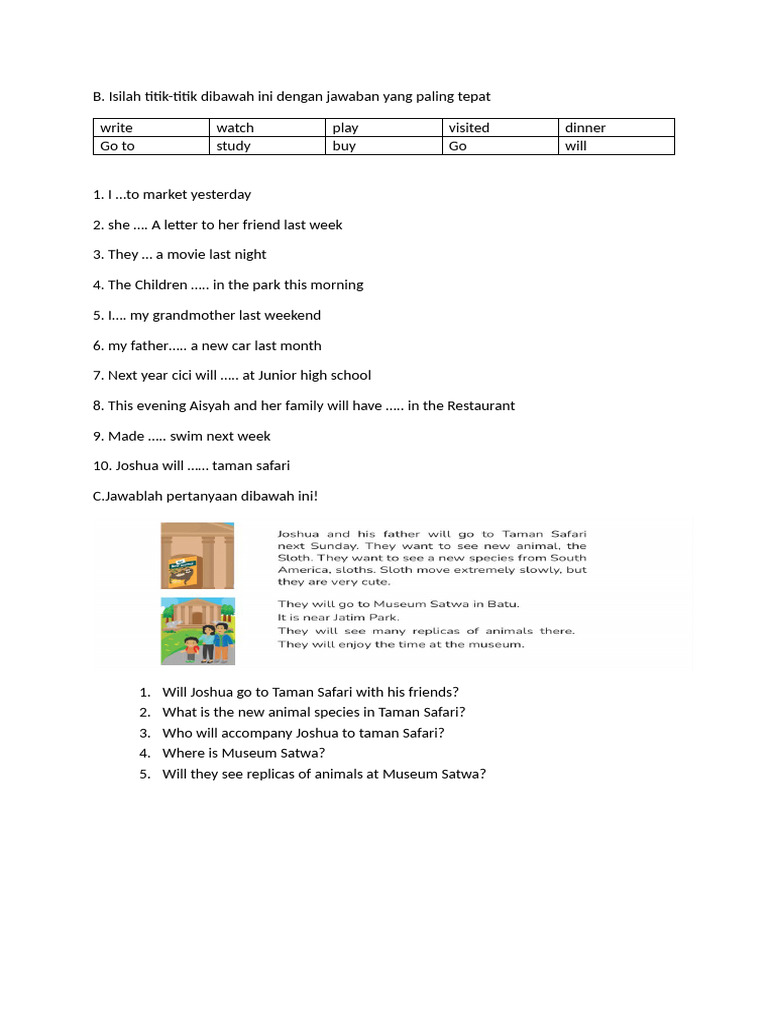 Bhs Inggris Bagian Isian | PDF