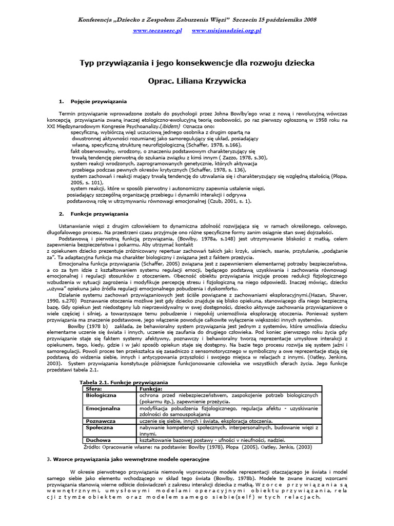 97 - Typy Przywiązania | PDF