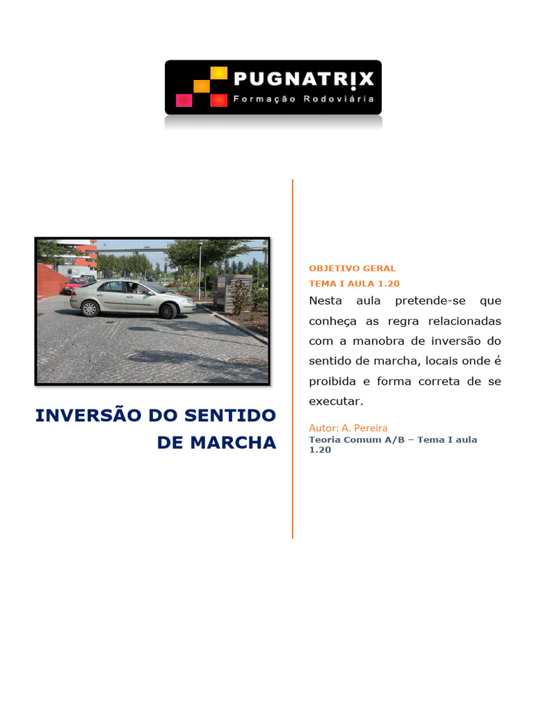 Regras para Inversão de Sentido de Marcha | PDF | Tráfego