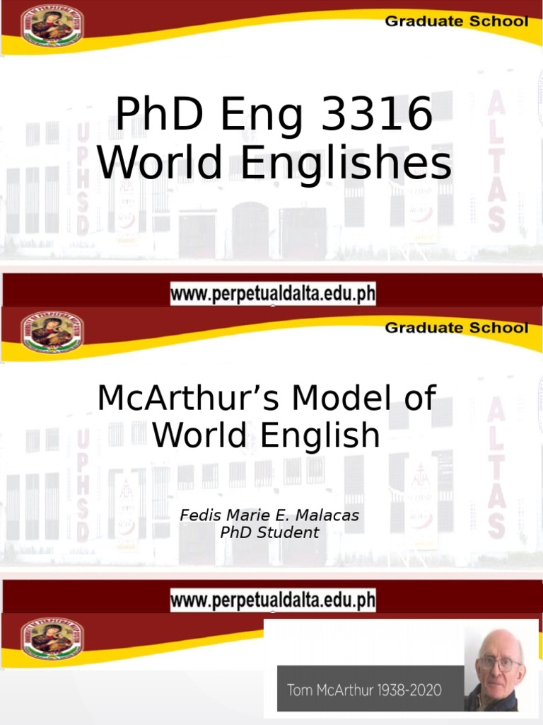 McArthur's Wheel Model of World Englishes | PDF | English Language ...