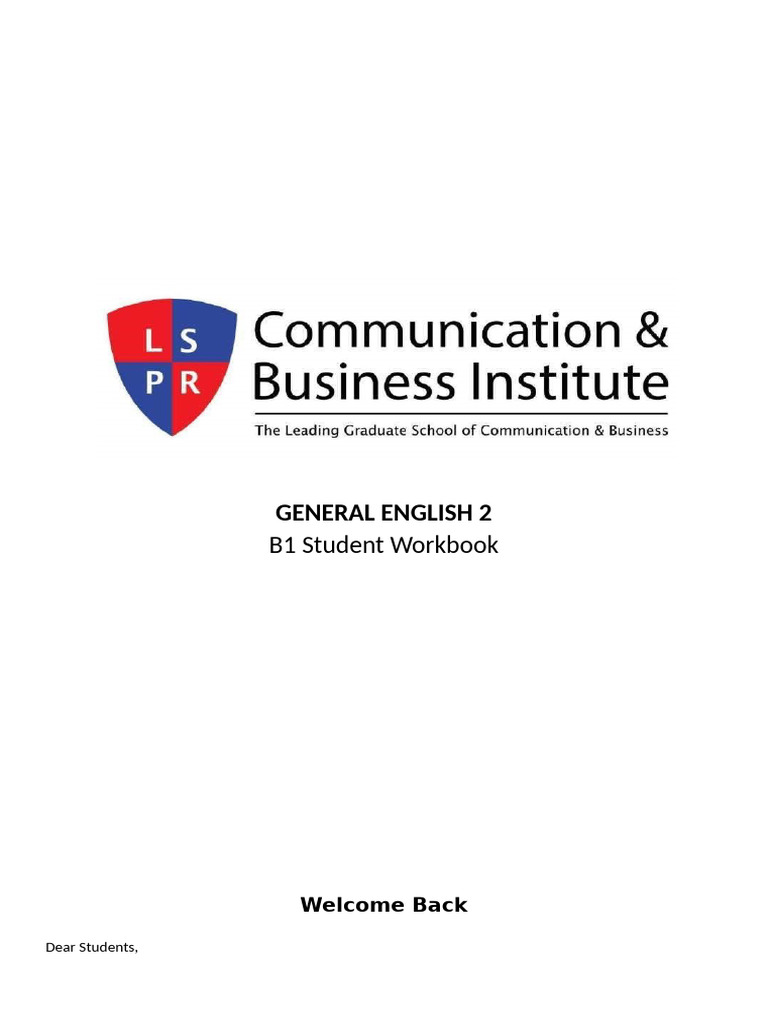 GE2 B1 Student Workbook 2025 | PDF | Emotions | Laughter