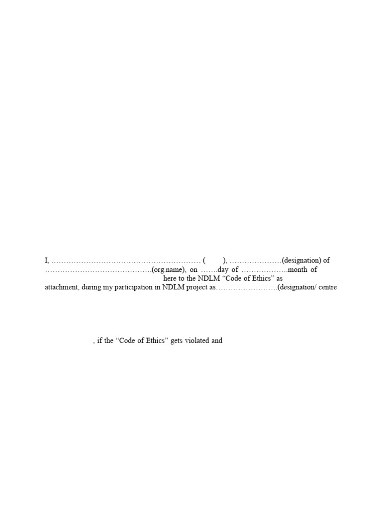 Code of Ethics Declaration | PDF | Justice | Crime & Violence