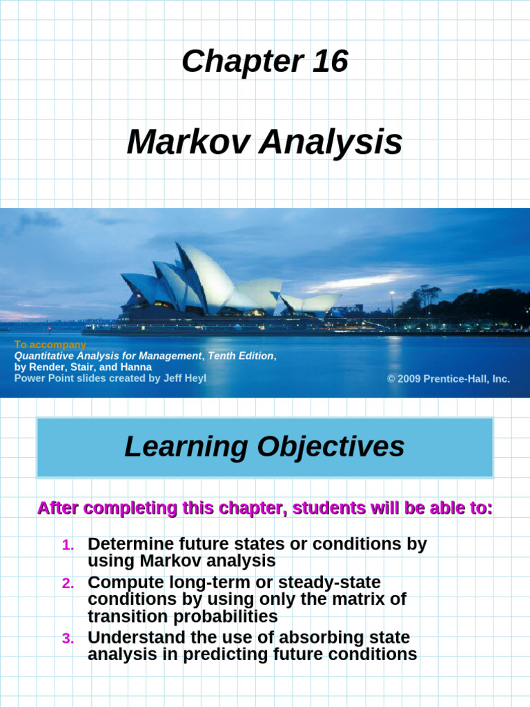 Ch16 Markov Analysis | PDF | Markov Chain | Mathematics