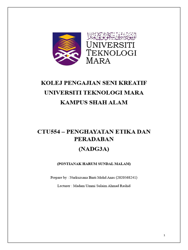 Nurkuzsana Binti Mohd Anas - Ctu - Kertaskerja | PDF