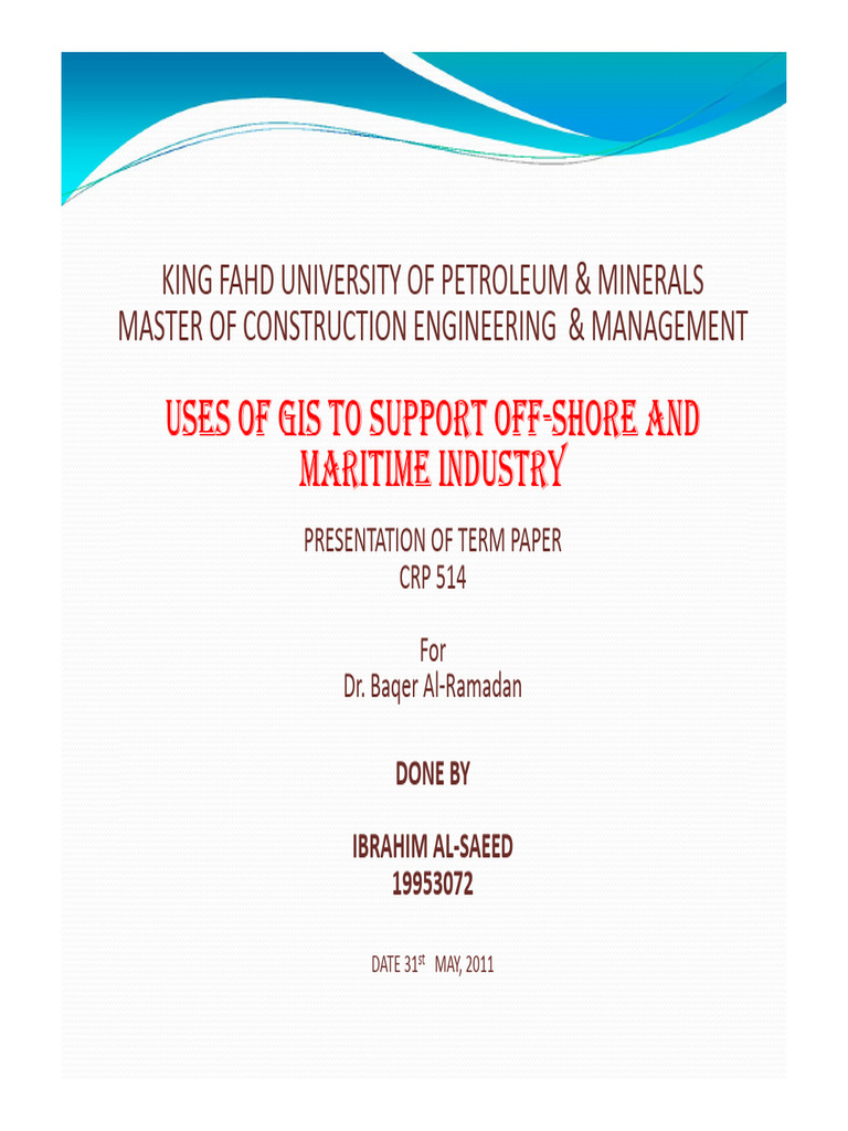 GIS Presentation - Ibrahim Al-Sayeed | PDF
