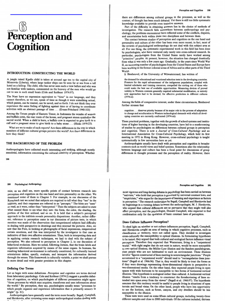1979-Psych_Anthro-Chapter6 | PDF | Color | Visual Perception