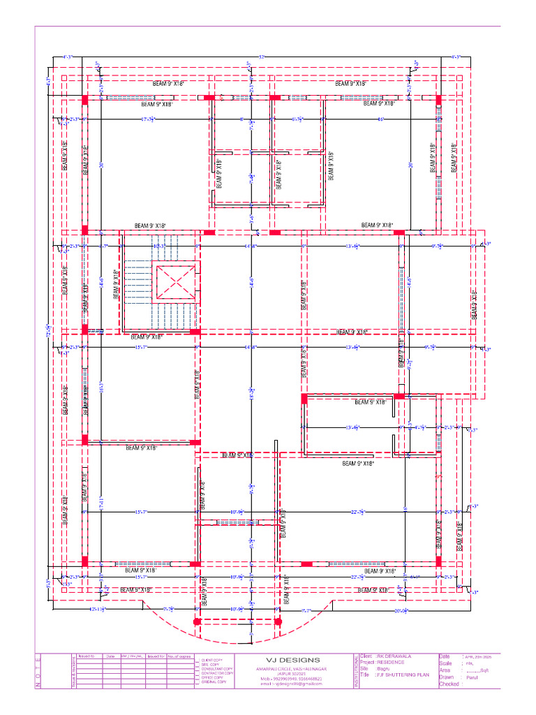 RK DERAWALA FIRST FLOOR SHUTTERING PLAN | PDF