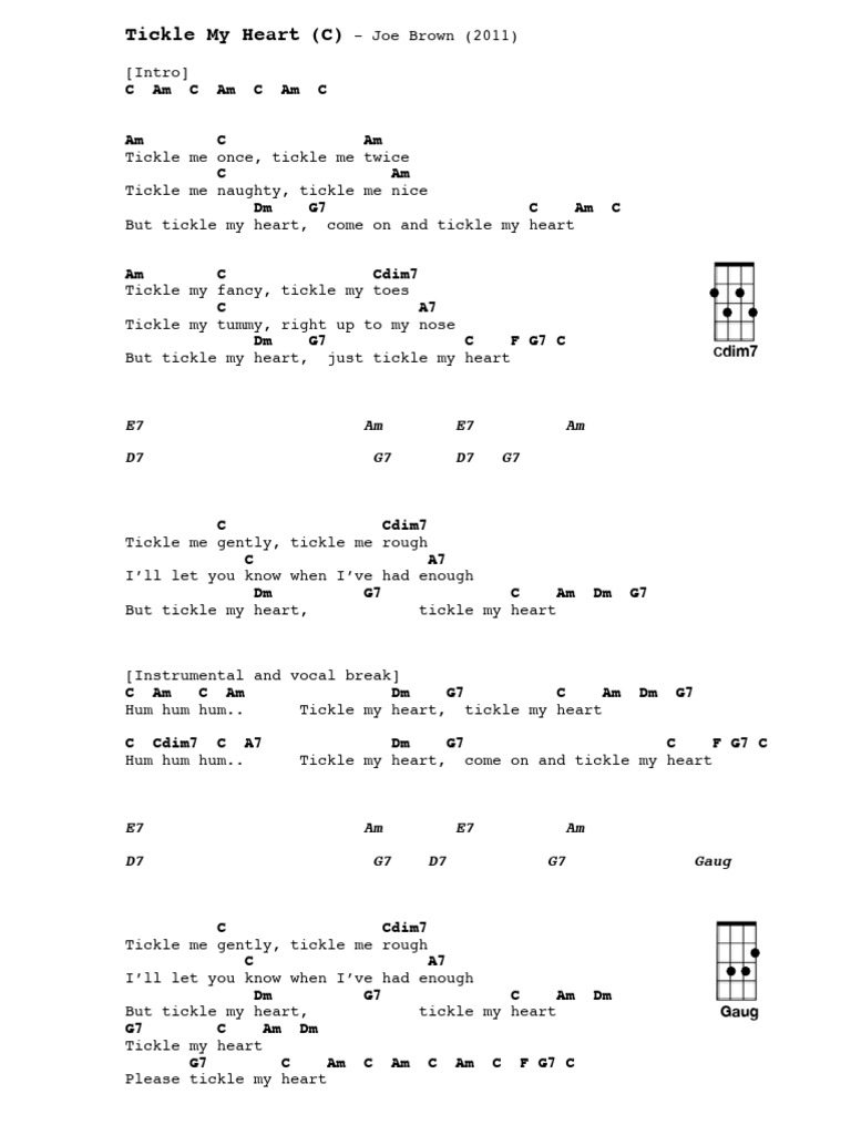 Tickle My Heart (C) - Joe Brown | PDF