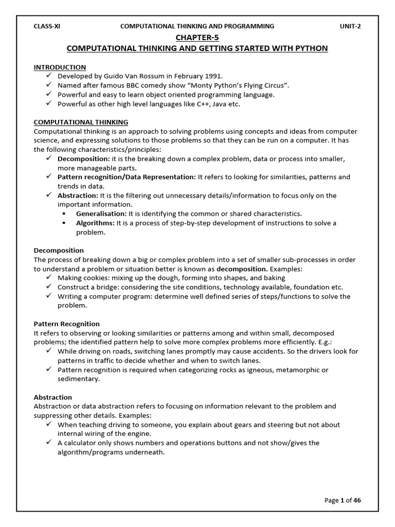 Unit 2 Computational Thinking And Programming Pdf Data Type Boolean Data Type