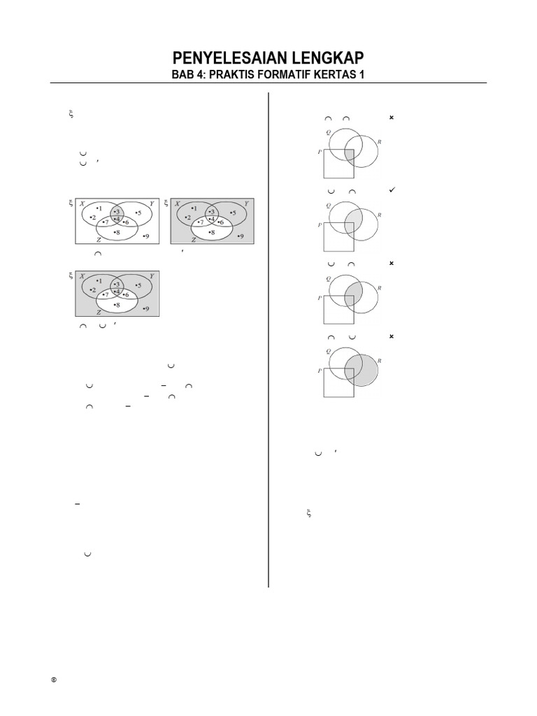 Penyelesaian Lengkap Ting 4 Bab 4 - Praktis Formatif Kertas 1 | PDF