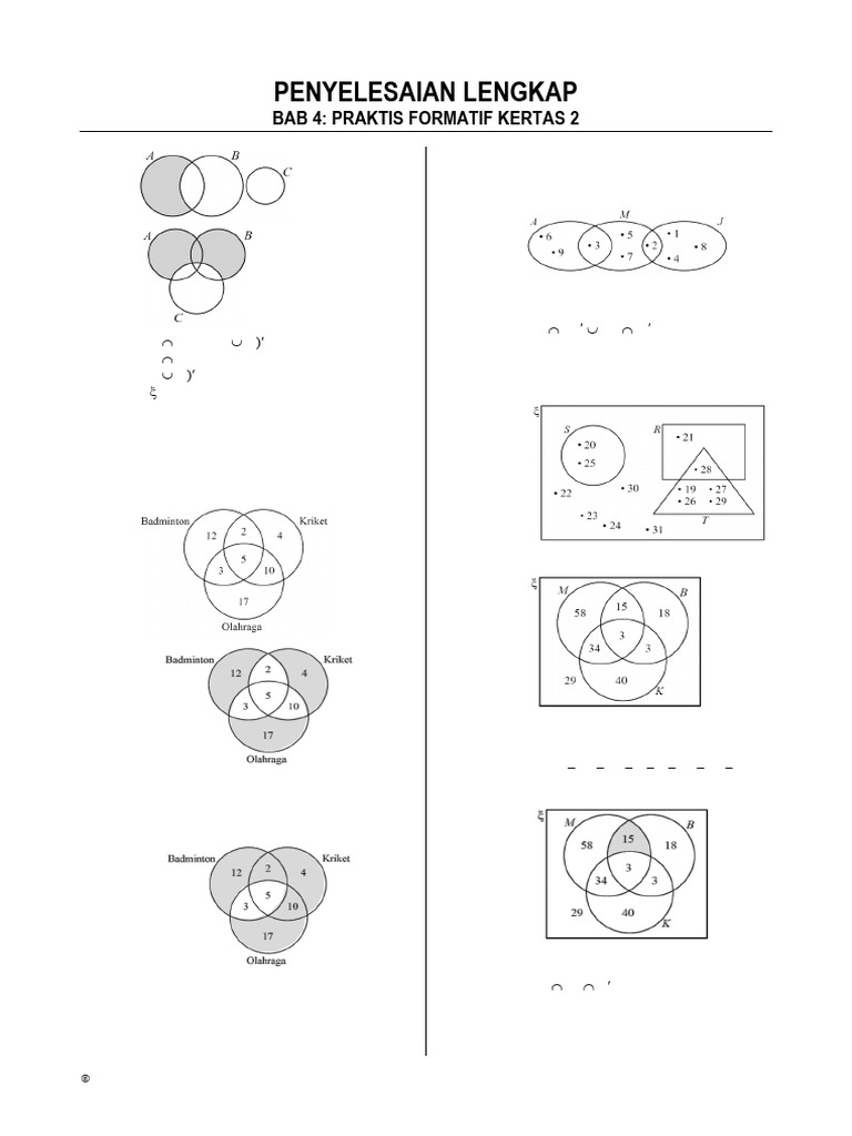 Penyelesaian Lengkap Ting 4 Bab 4 - Praktis Formatif Kertas 2 | PDF