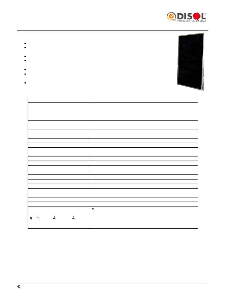 Captador Solar DISOL SATIUS 22L | PDF
