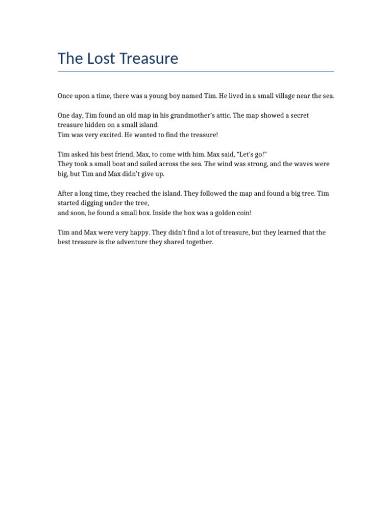 The Lost Treasure | PDF