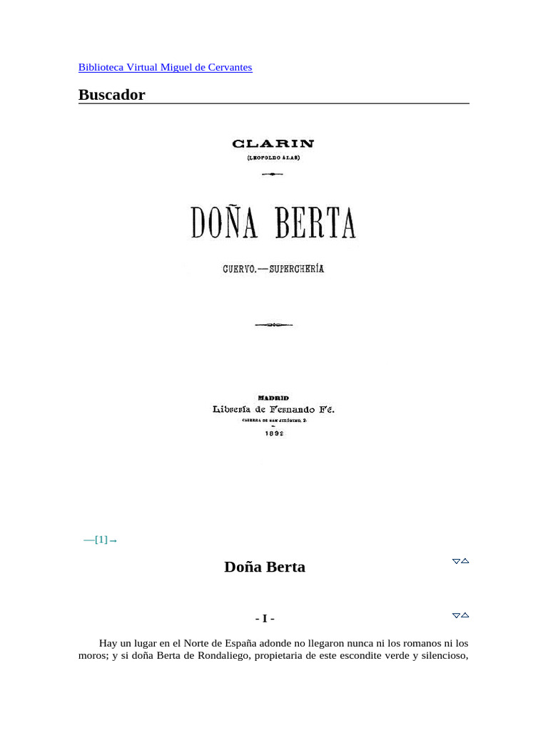 DoÃ±a Berta | PDF | Amor