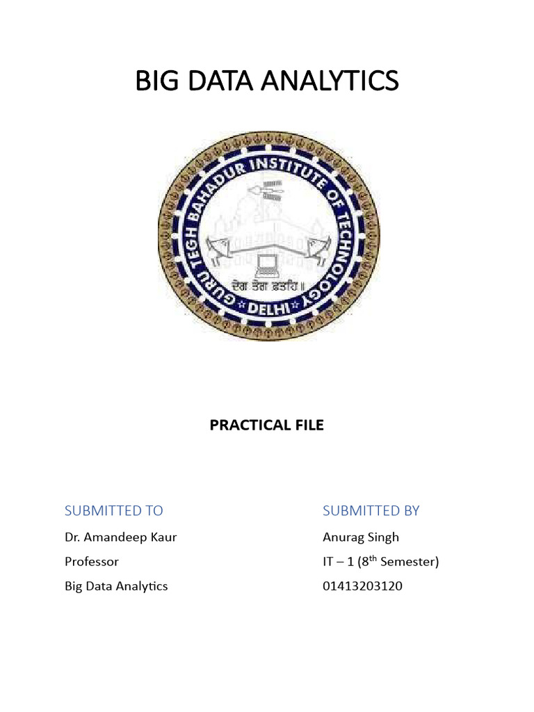 Big Data Analytics | PDF | Map Reduce | Apache Hadoop