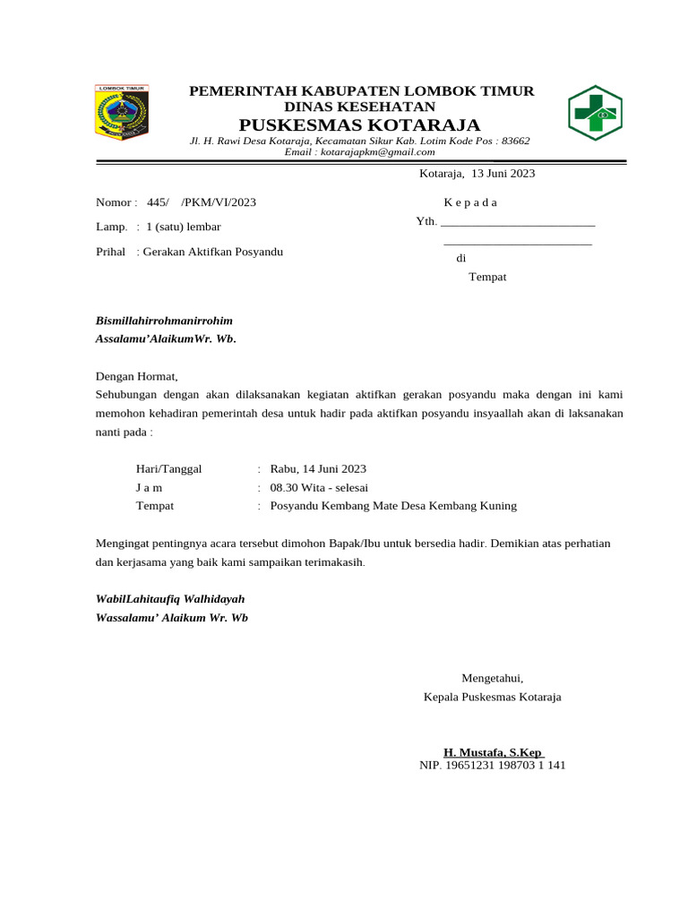 Undangan Germas | PDF
