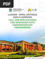 Call For Applications For Admission Into Luanar Postgraduate Programmes ...