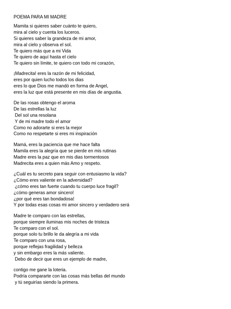 Poema A Mamá | PDF