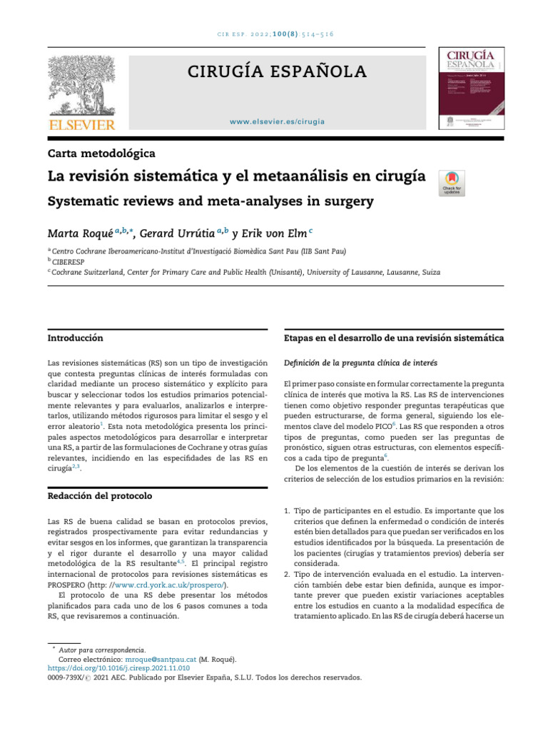 13. REVISIÓN SISTEMÁTICA Y METAANÁLISIS | PDF | Metaanálisis | Parcialidad