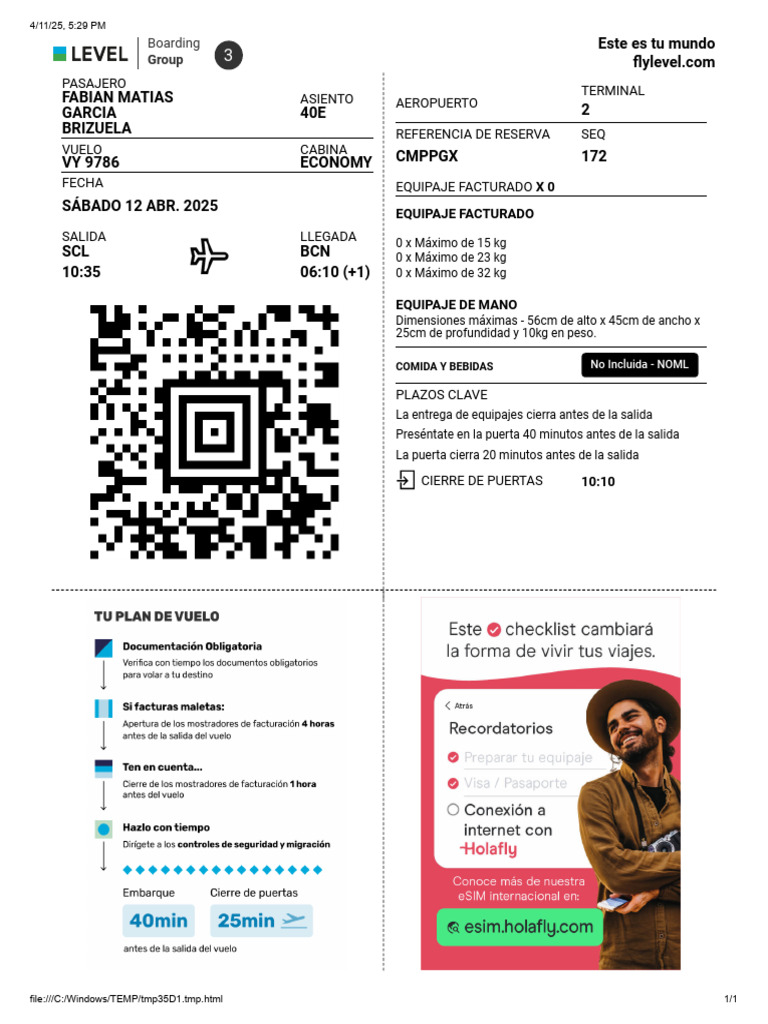 My Boarding Pass | PDF