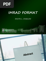 IMRaD Format Overview for Research Papers | PDF | Abstract (Summary ...