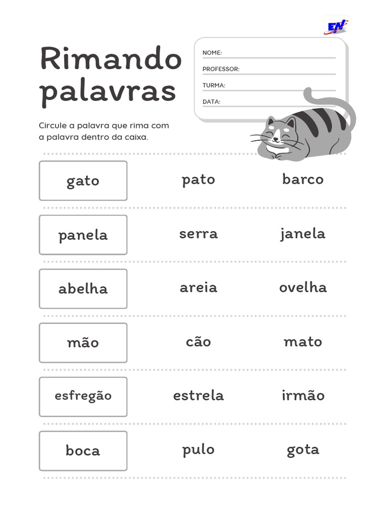 Atividade - Rimas | PDF