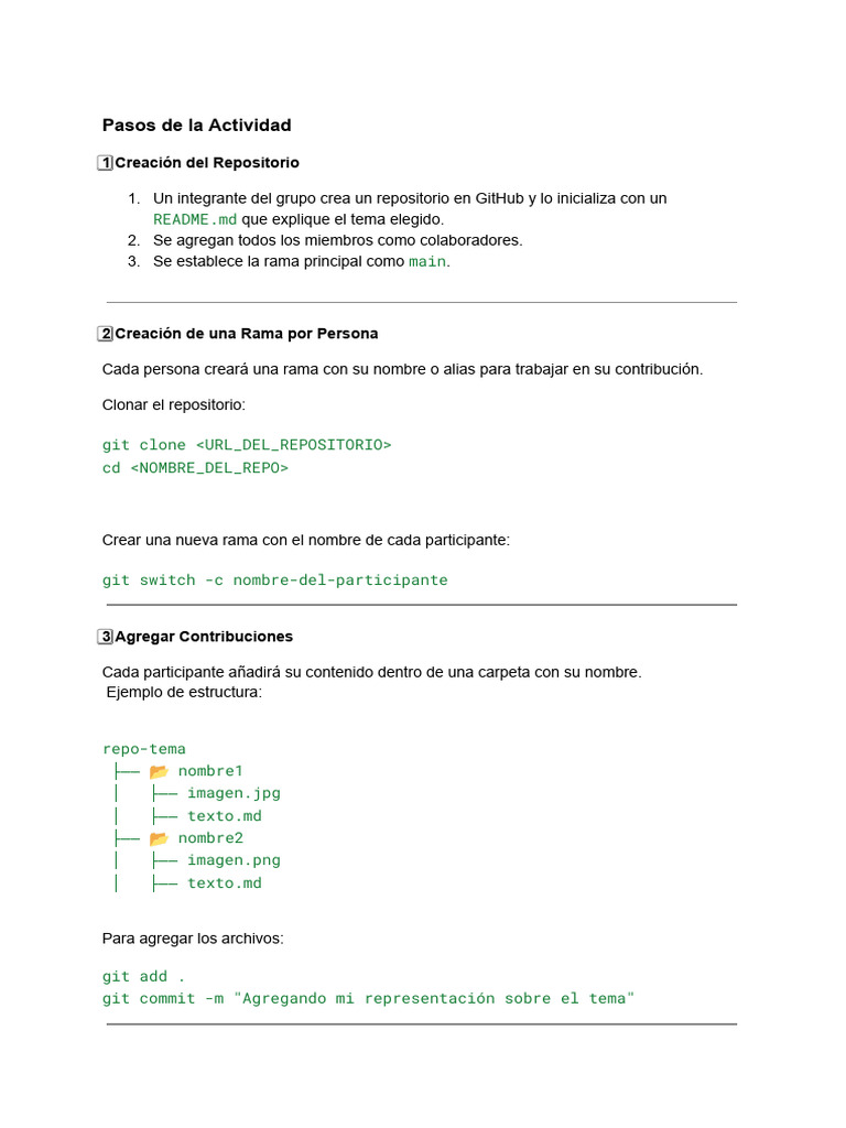 Actividad Clase 2 Git Github | PDF