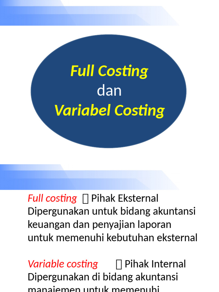 Materi Full Dan Variabel Costing Kirim | PDF