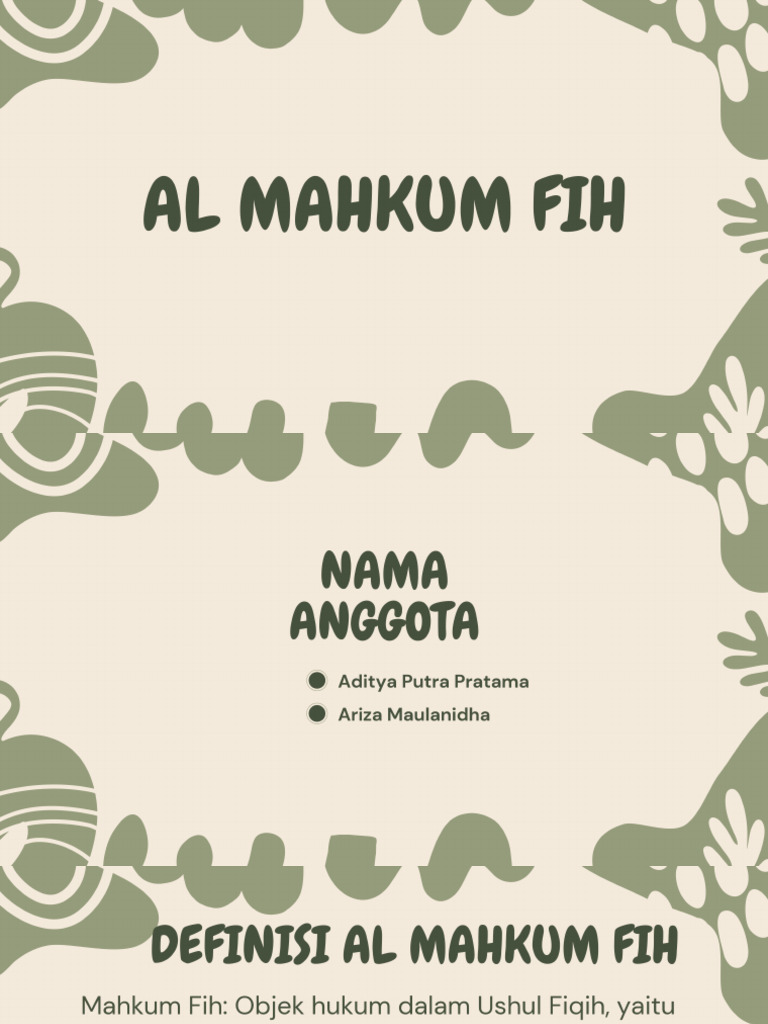 Al Mahkum Fih | PDF