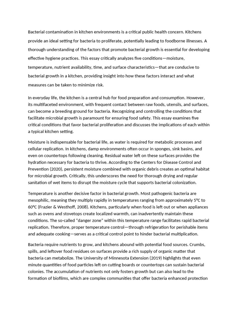 Chikono 200bacterial conta-WPS Office | PDF | Bacteria | Food Safety