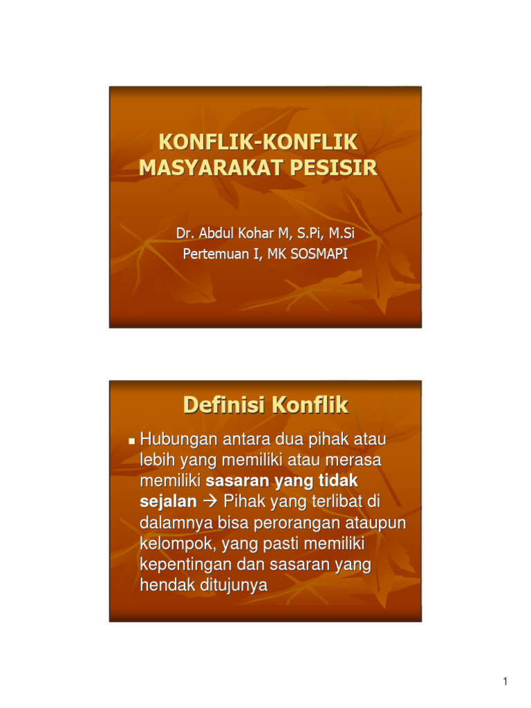 Microsoft PowerPoint 1 KONFLIK KONFLIK M | PDF