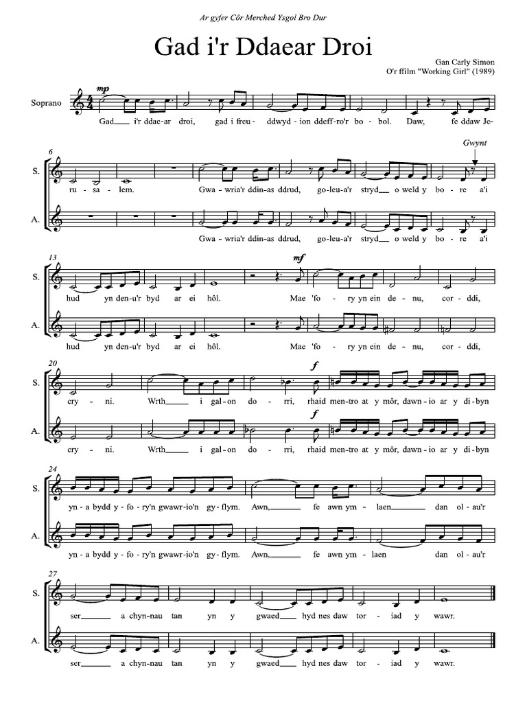 Gad I'r Ddaear Droi | PDF