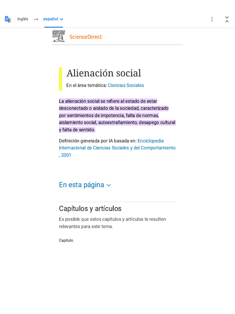Social Alienation - An Overview - ScienceDirect Topics | PDF | Social ...