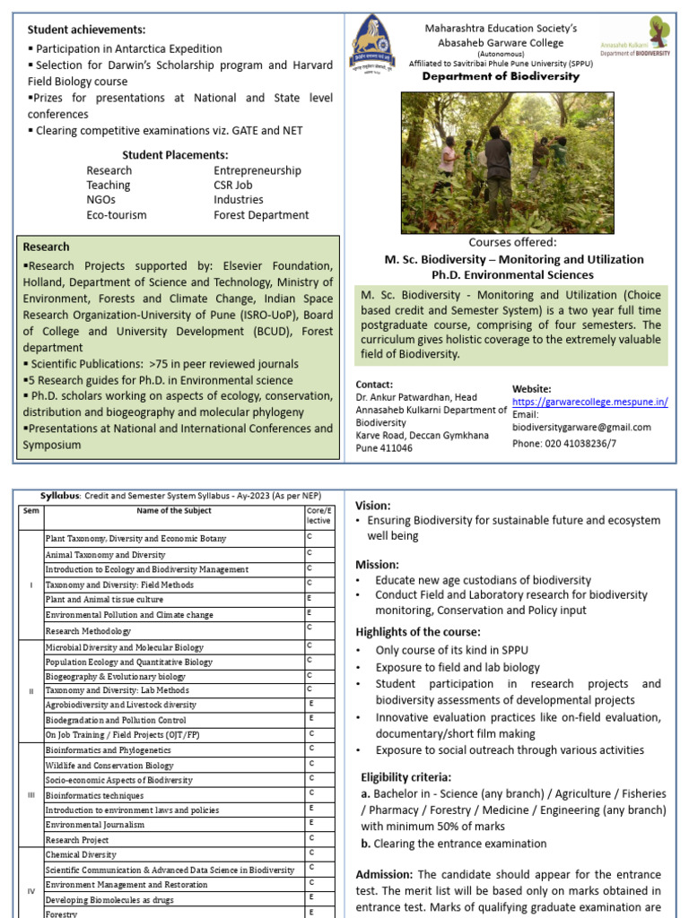 Biodiversity Brochure JUNE 2023 | PDF | Biodiversity | Conservation Biology