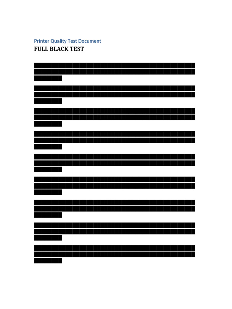 Printer Quality Test | PDF
