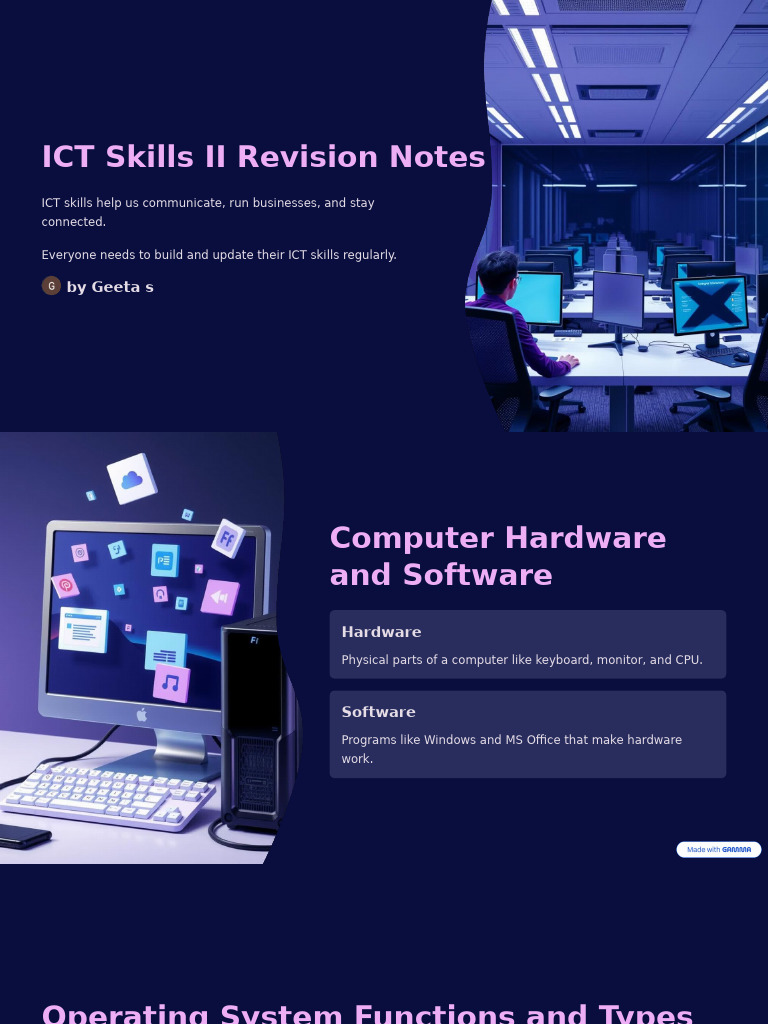 ICT Skills II Revision Notes | PDF | Computer Virus | Computer File
